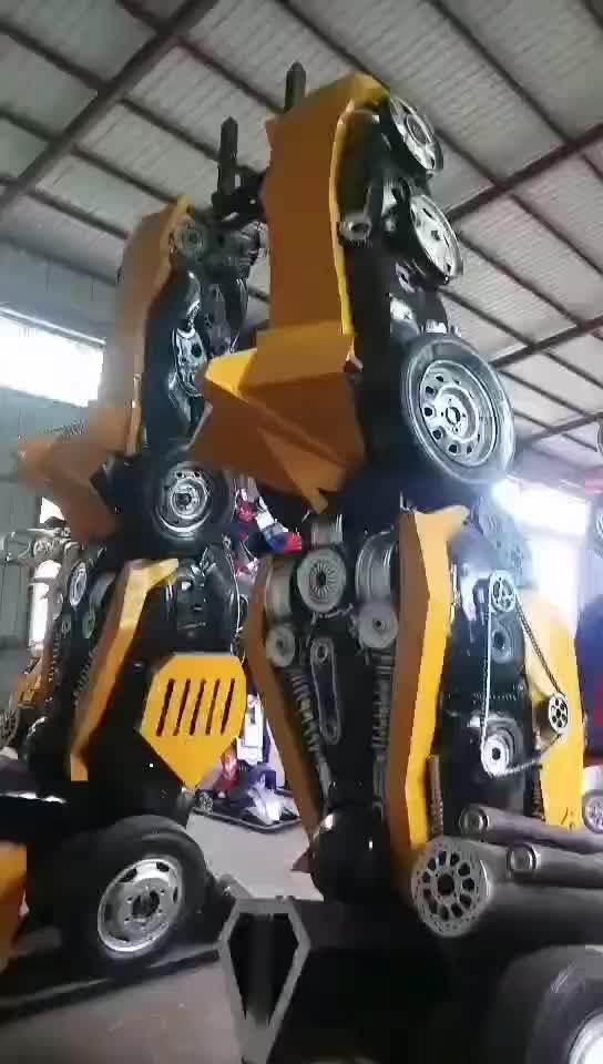 Large Metallic Iron Transformer Hornet Robot Outdoor Model Shop ...
