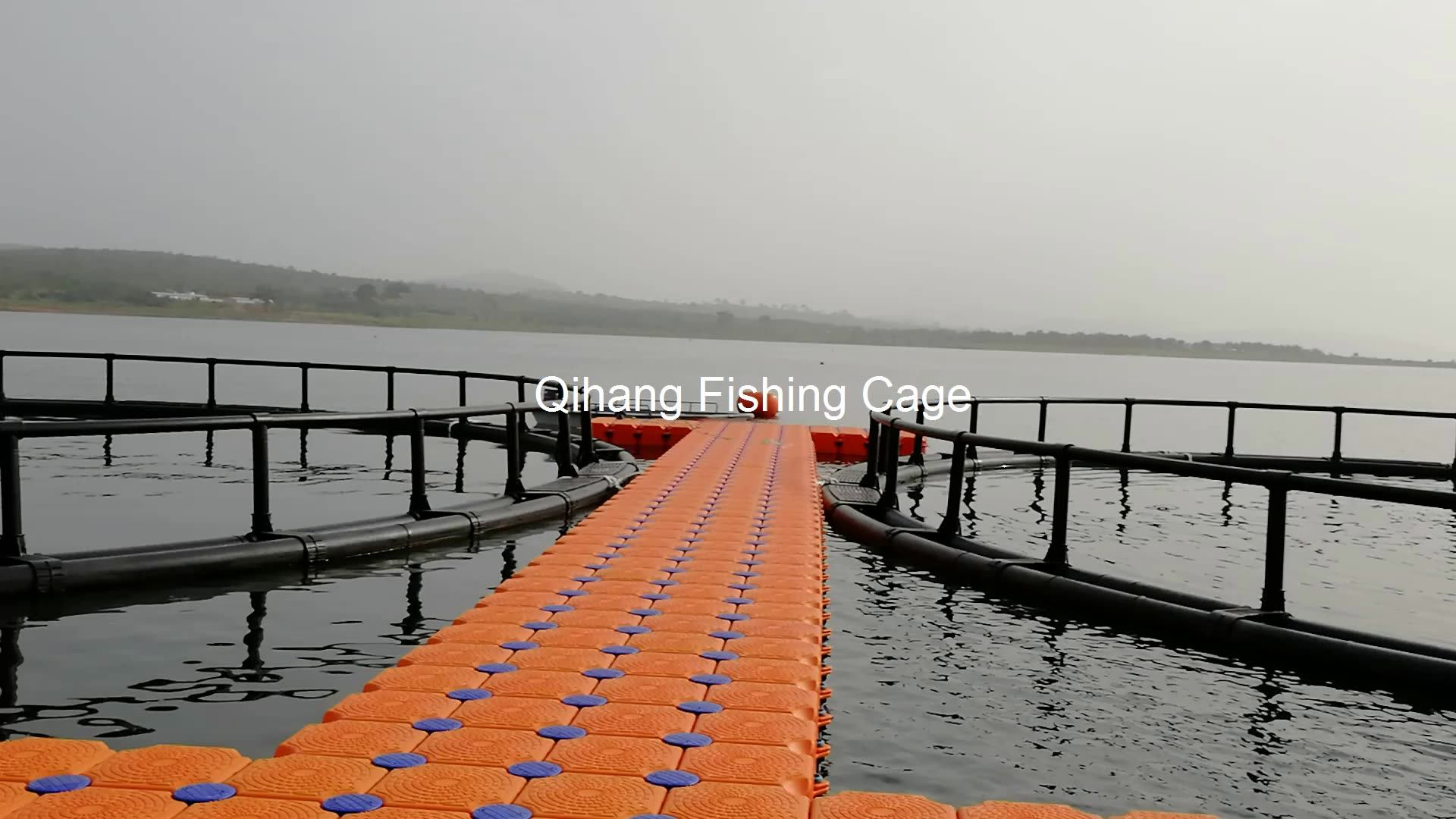 Deep Sea Aquaculture Floating System Fish Farms Plastic Net Cage - Buy ...