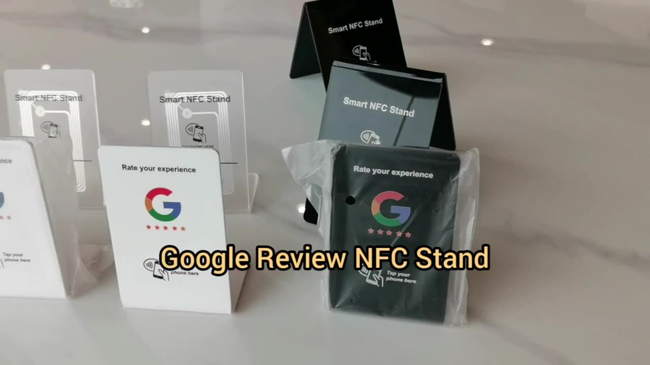 Custom Printing Acrylic Nfc Table Display Stand Ntag213 Restaurant Nfc ...