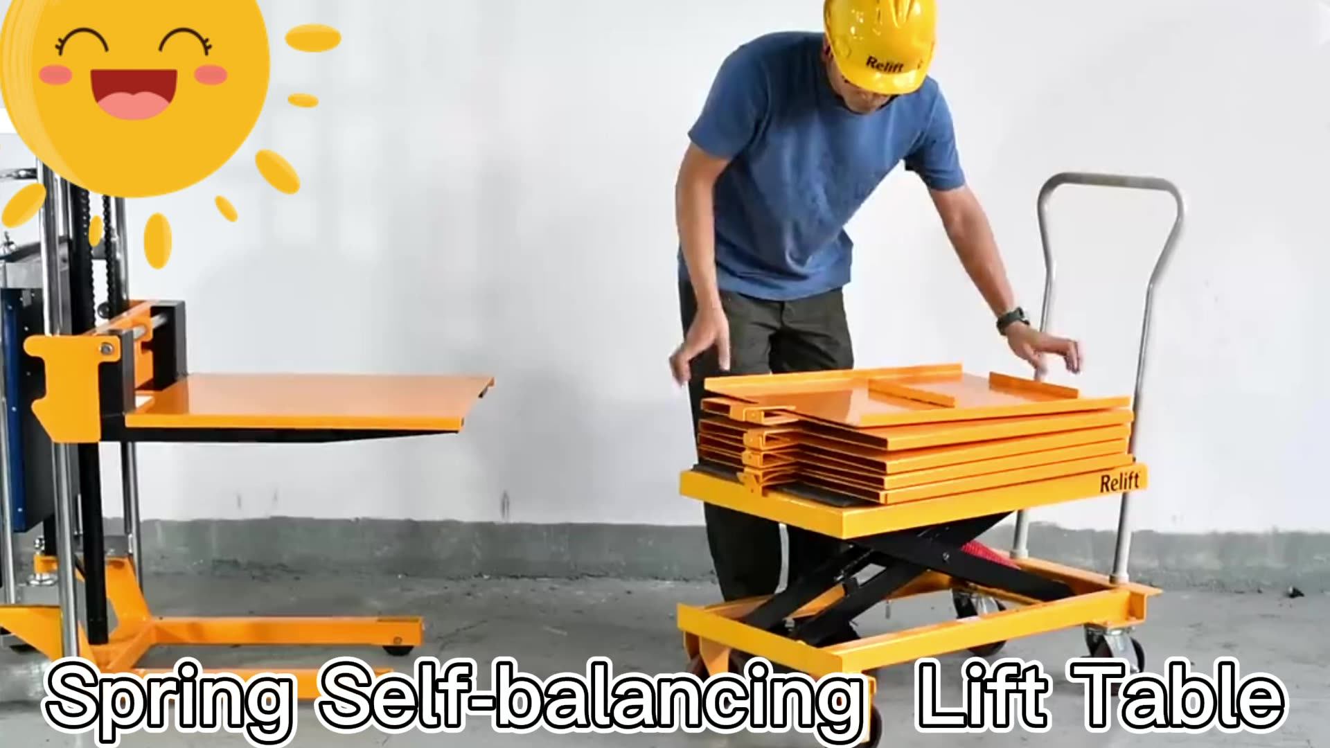 Self-balancing Work Platform Truck Spring Loaded Lift Table Spring Lift ...