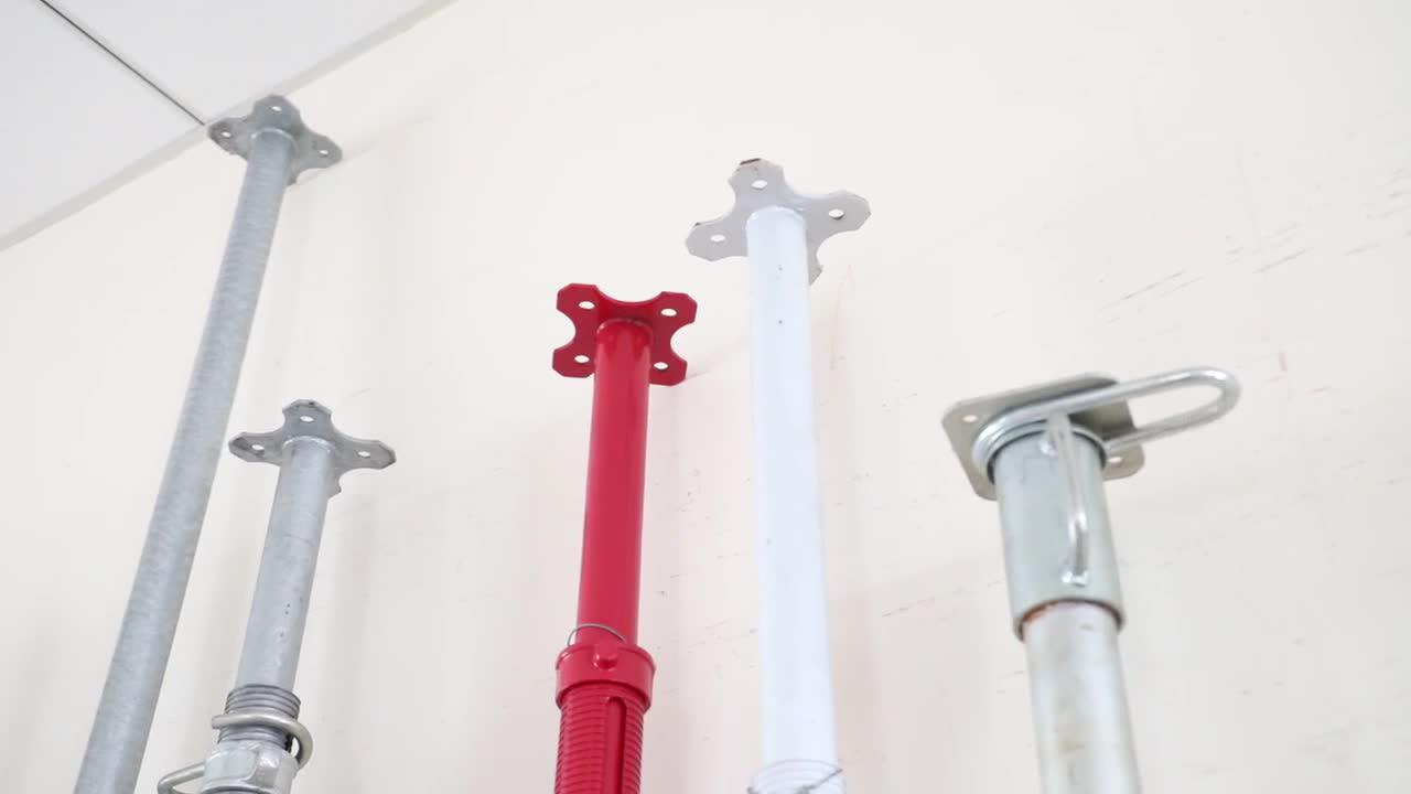 2-4mm Thickness Red Q235 Metal Steel Painted Heavy Duty Telescopic Post ...