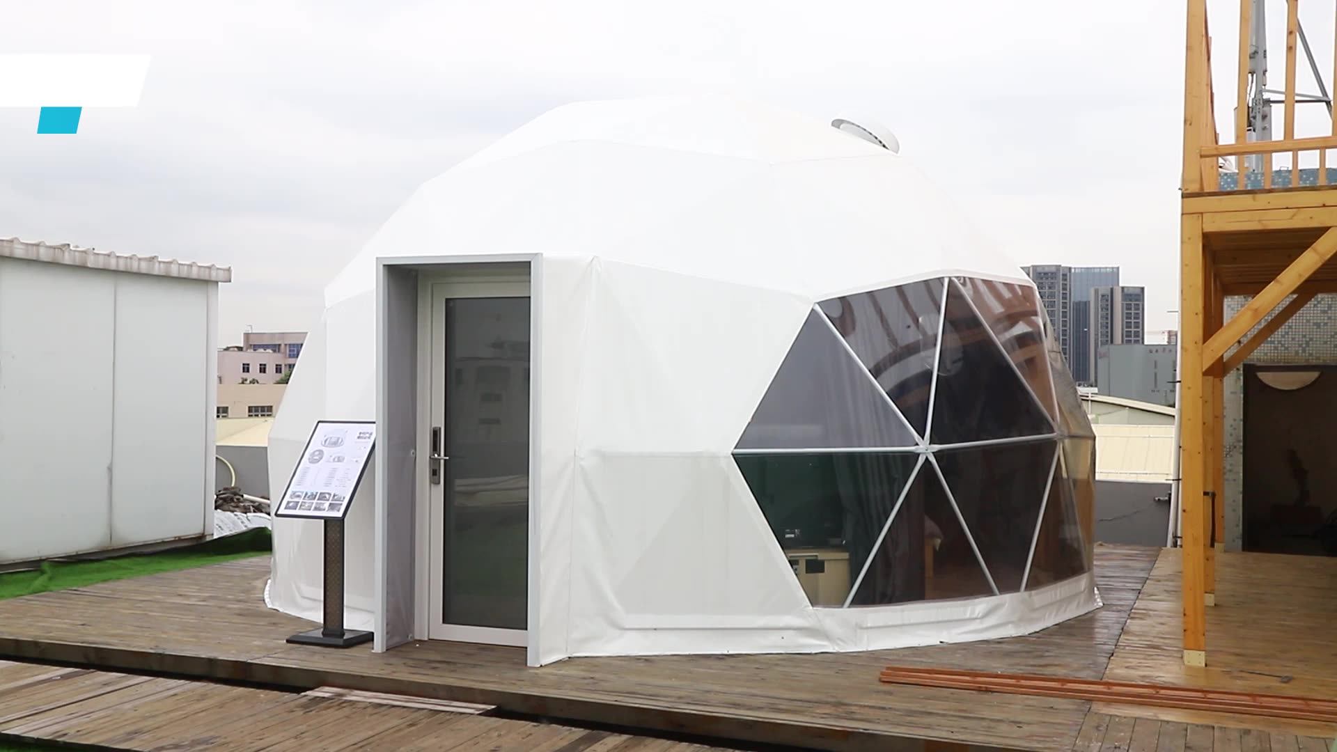 Glamping Domes 7m Dome Tents With Solar Panel Dome Tents For Resorts ...