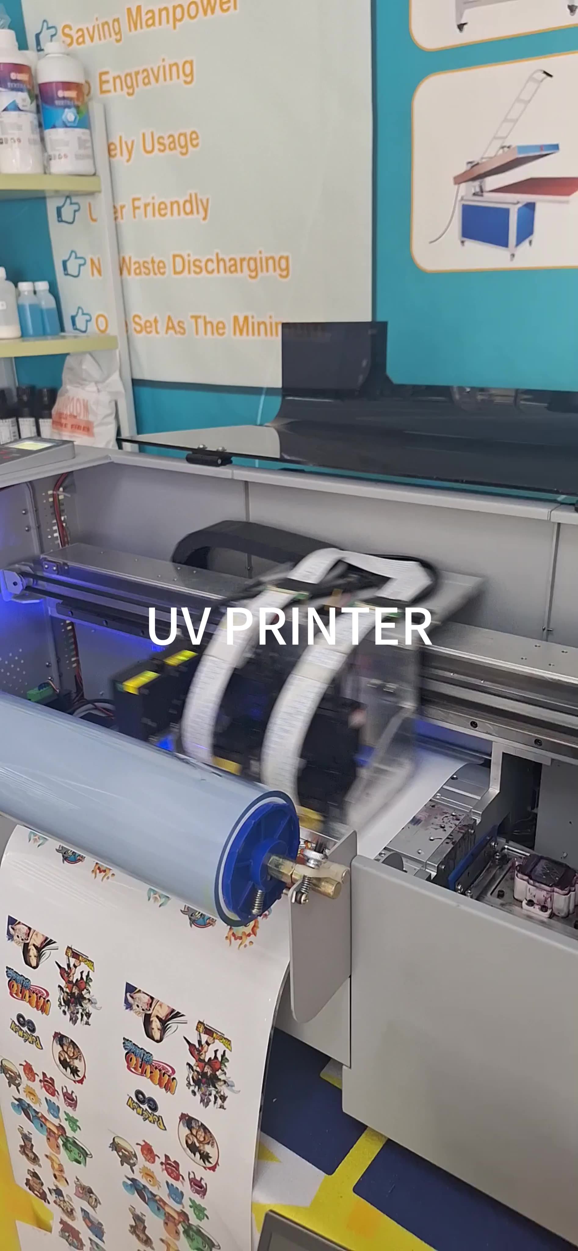 A3 Flatbed Uv Dtf Sticker Film Printer With 300mm Ab Films For Transfer ...