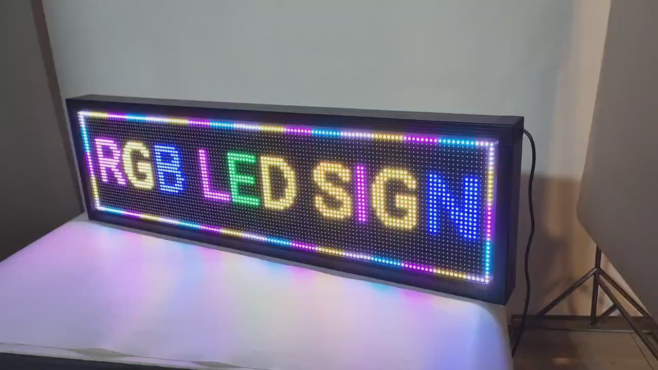 Programable Led Moving Message Sign Full Color P10 Led Display Board ...