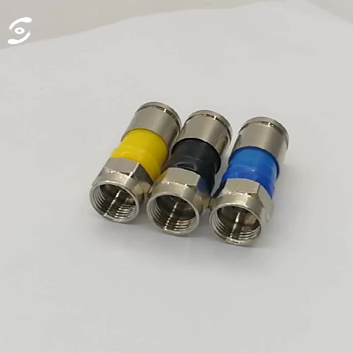 F Male Brass Waterproof Connector For Rg59 Rg6 Rf Coaxial Cable F ...