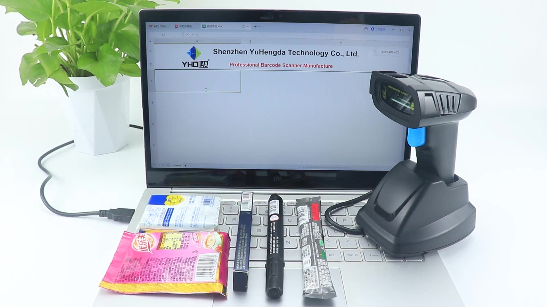 Factory Product Wireless Qr Code Reader Qr Code Scanner Contain Charge ...