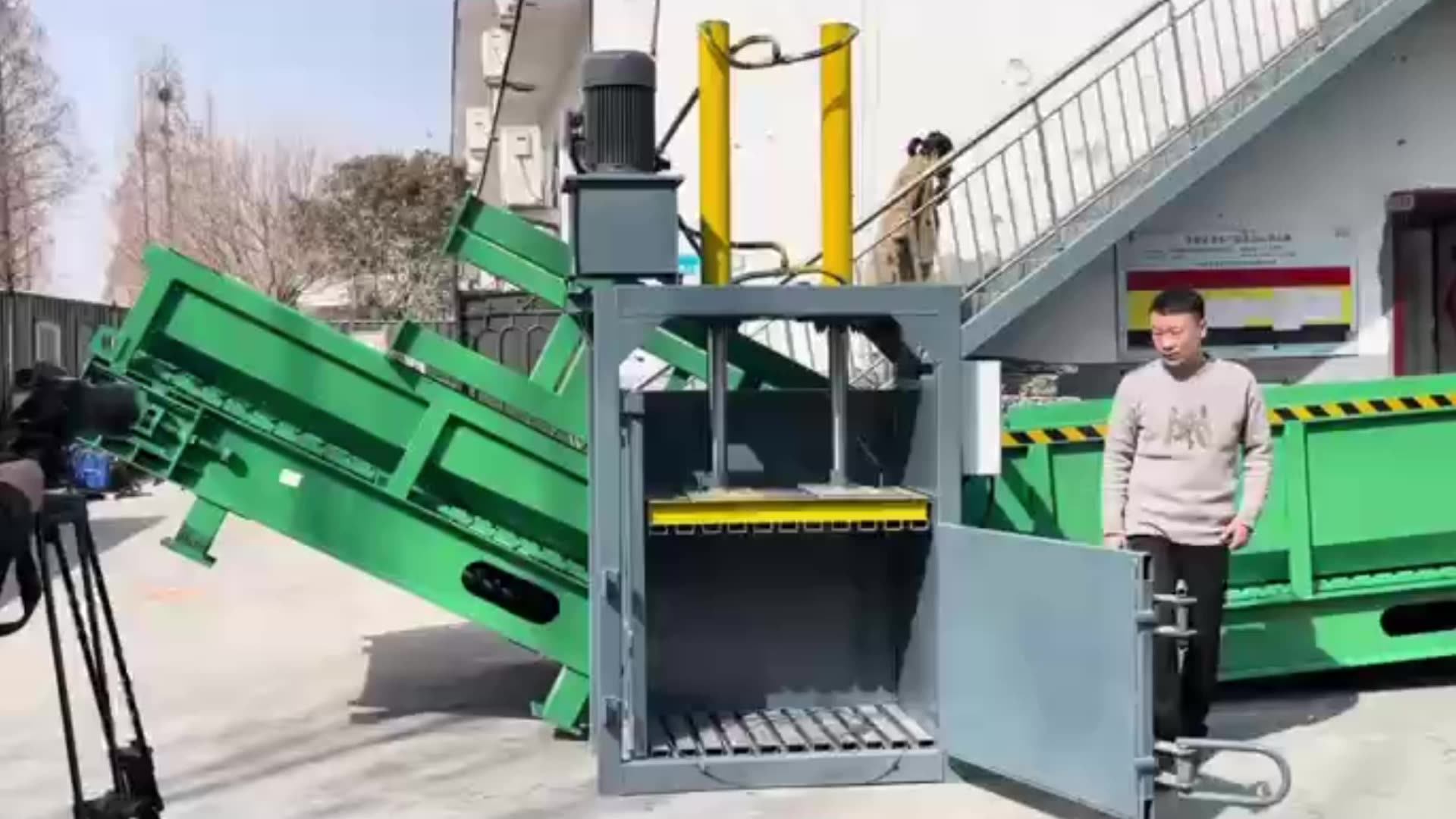 Compactor Horizontal Paper Aluminum Can Vertical Baler Hydraulic Paper ...