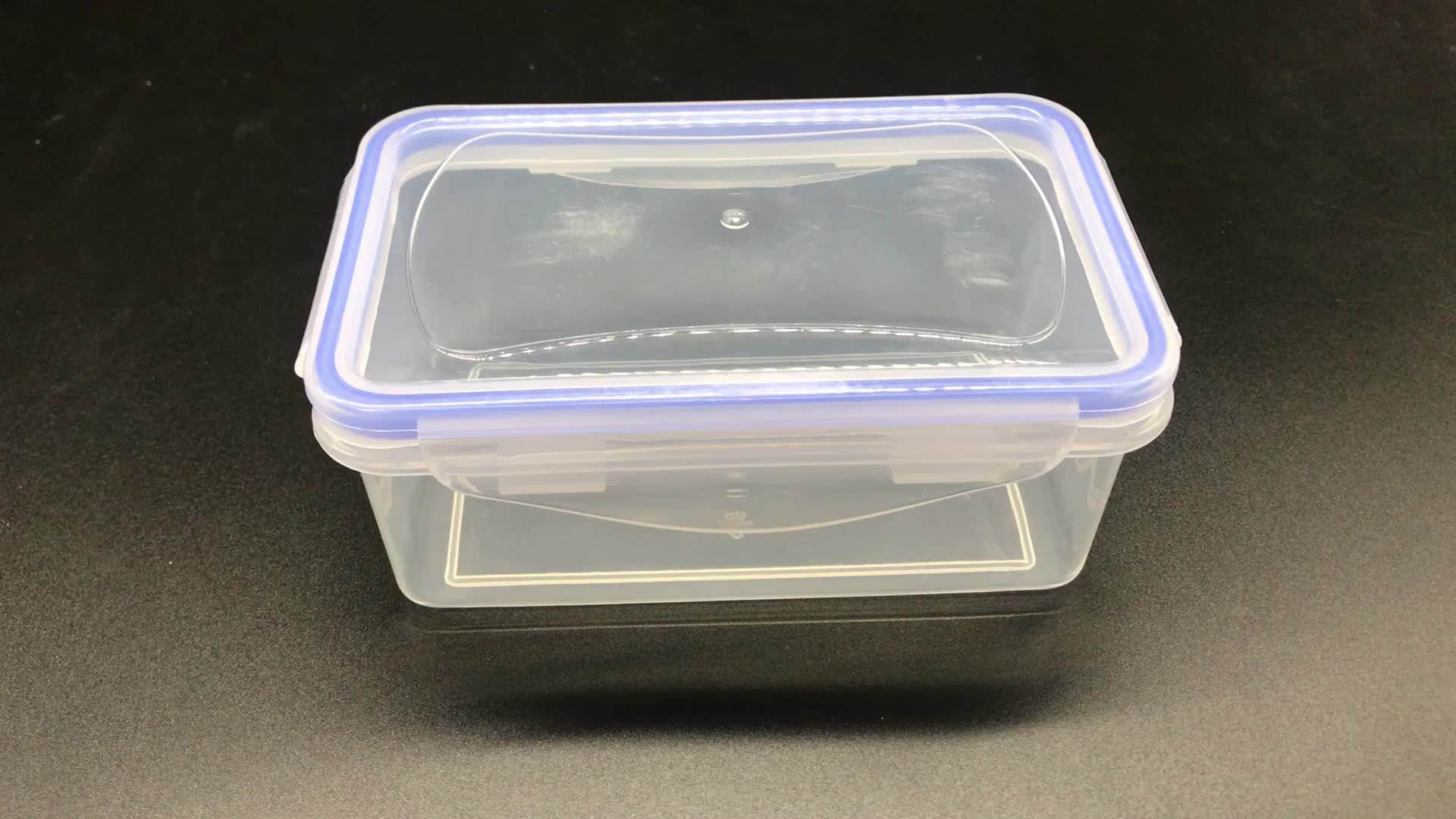 Rectangular Transparent Airtight Seal Plastic Food Storage Container ...