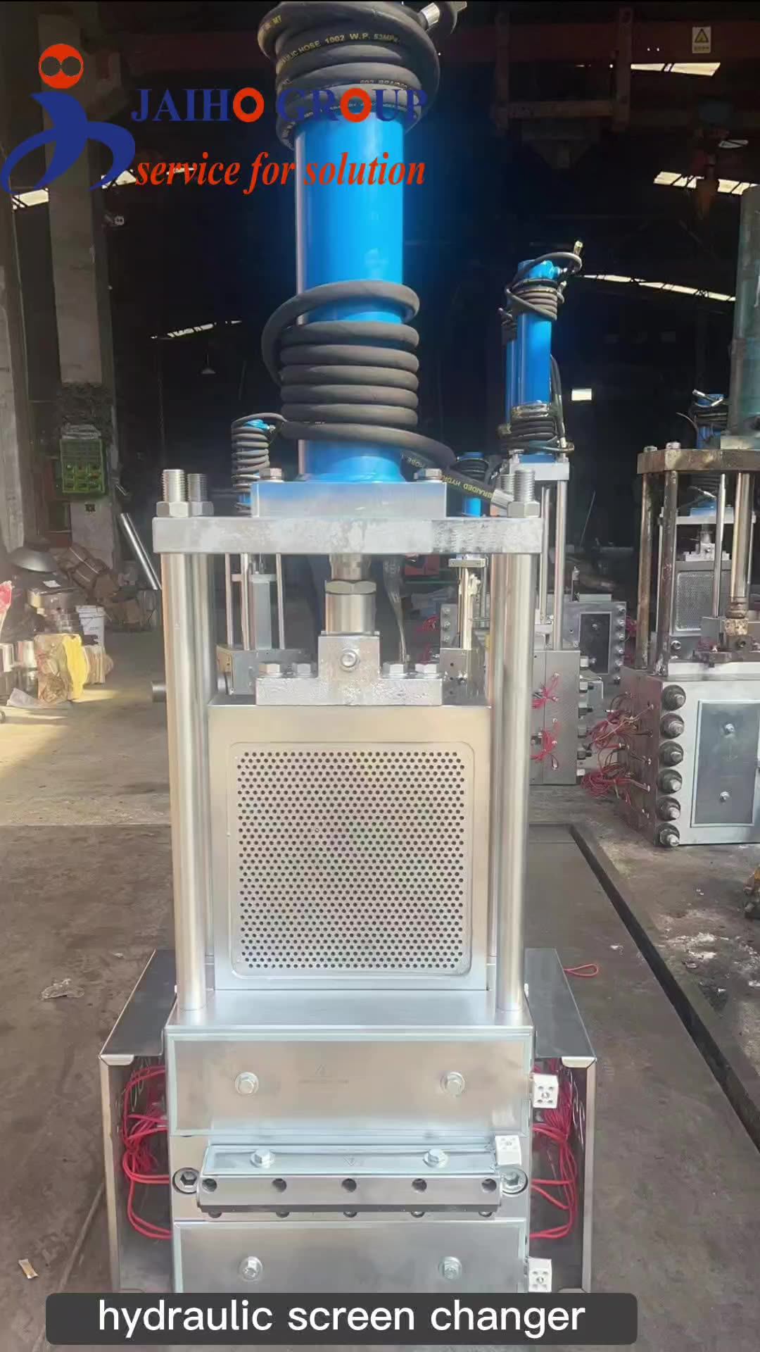 Plastic Recycling Machine Extruder Two Pistons Hydraulic Screen Changer ...