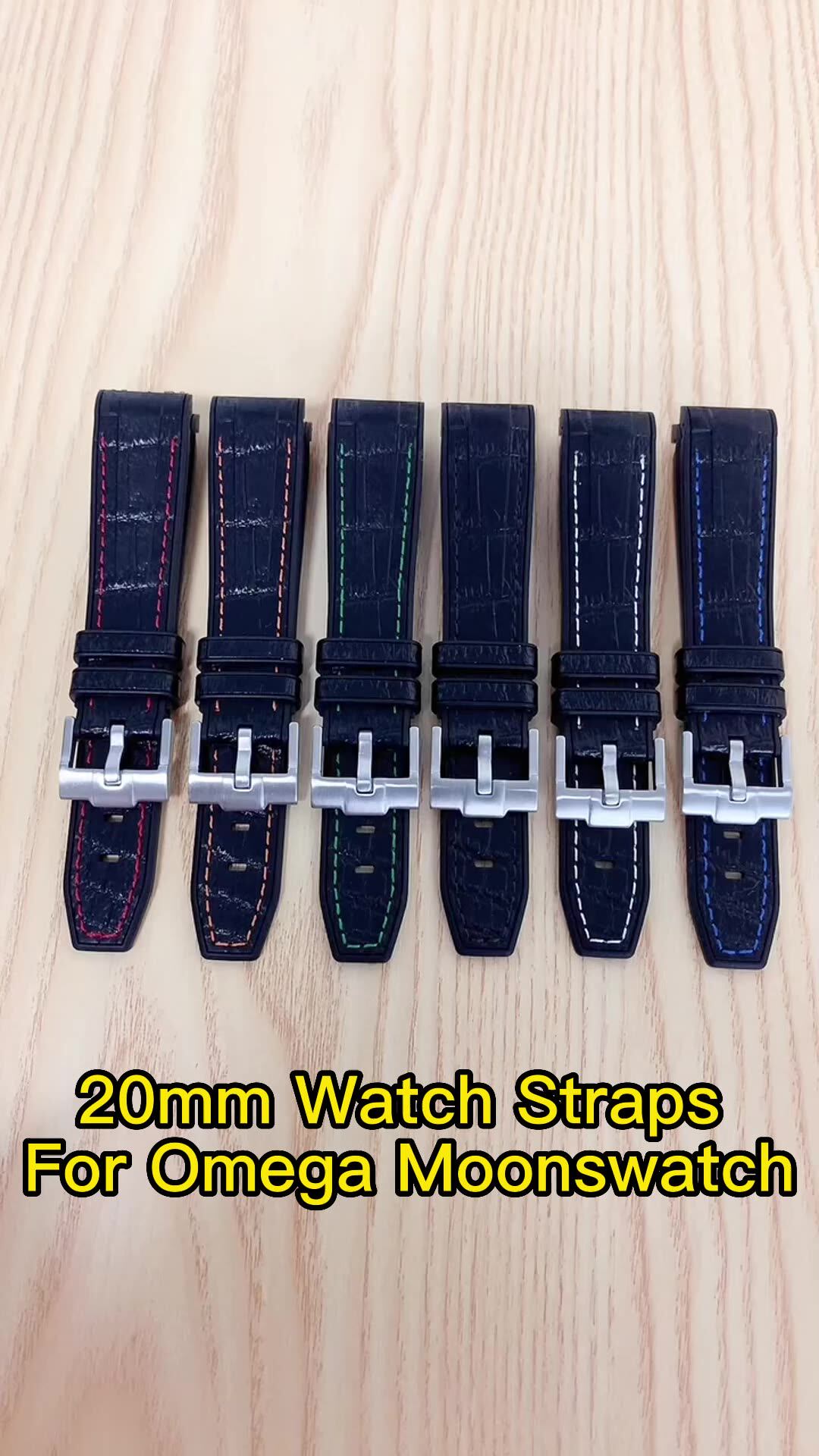 Luxury 20mm 22mm Rubber Watch Straps Belts Liquid Silicone Curved End ...