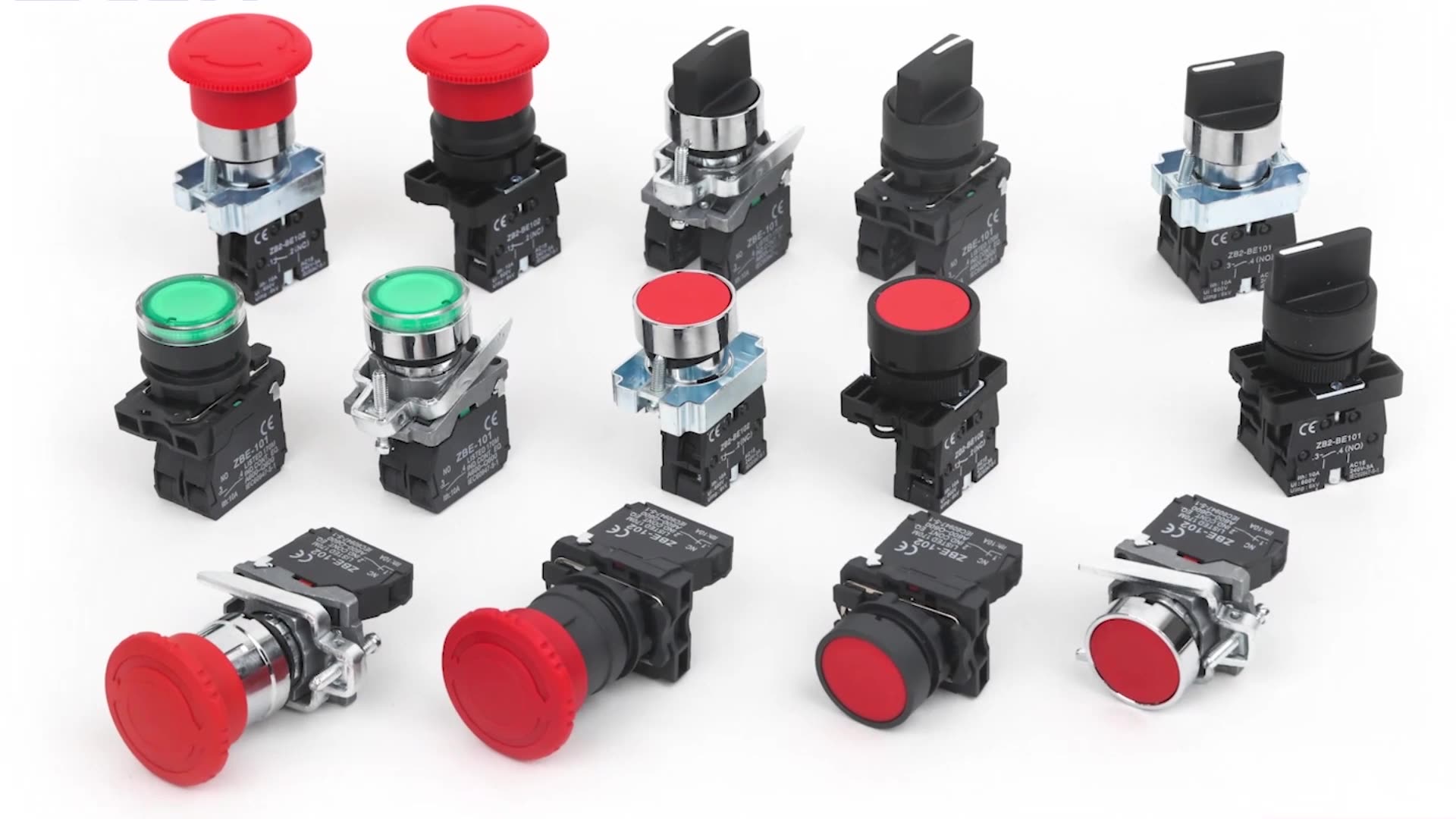 40mm Mushroom Head Emergency Stop Push Button Switch Self-locking Rotating Reset 2 Contact - Buy ...