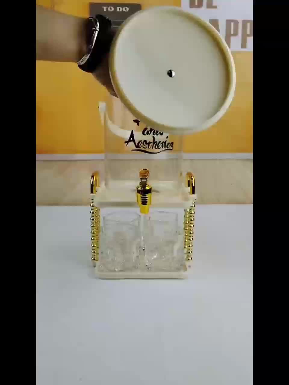 Light Luxury Glass Cold Kettle Bucket Set Large Capacity Household Cold ...