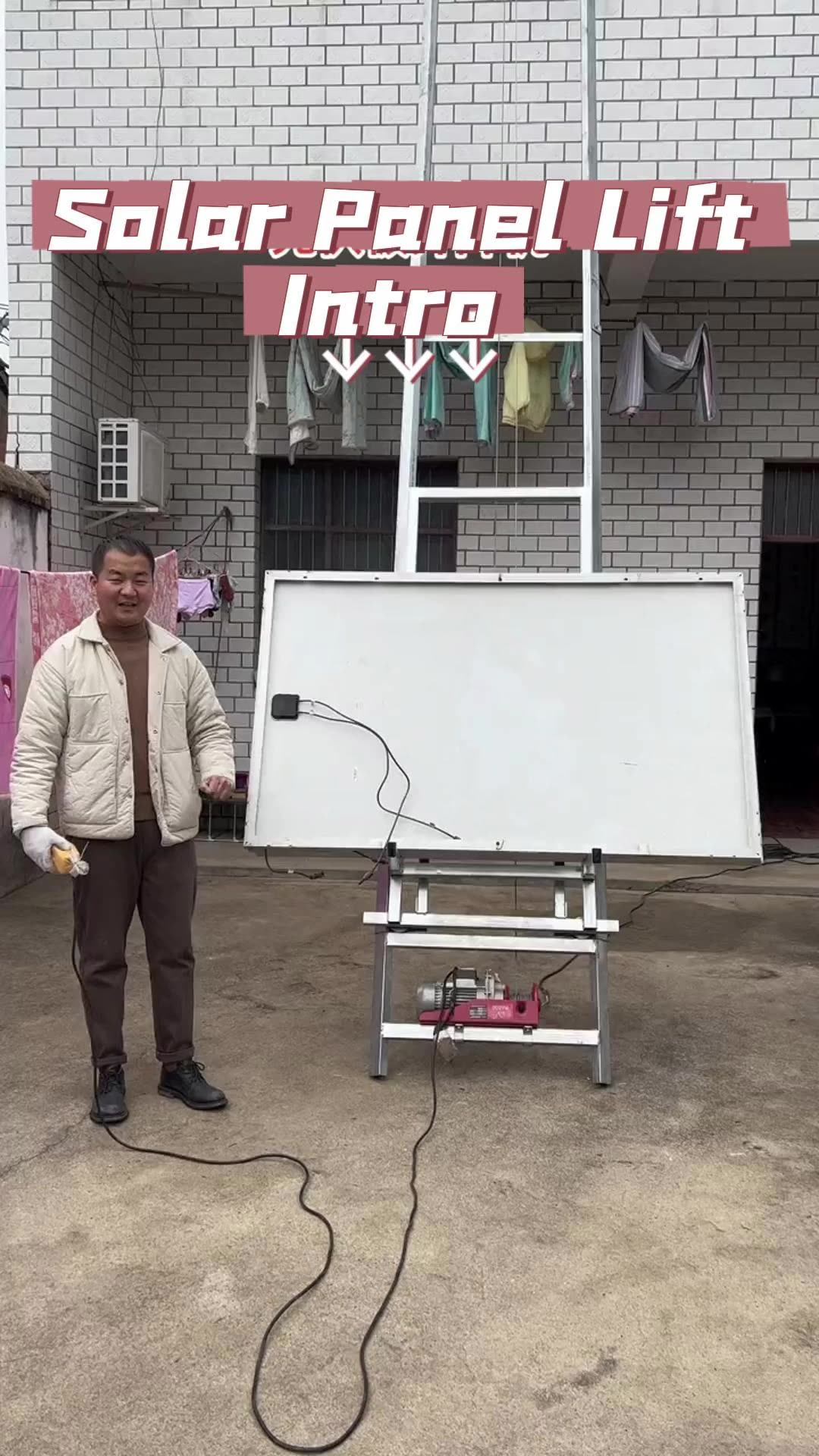 Construction Lifting Equipment Hoisting Automatic Electric Lift Solar ...