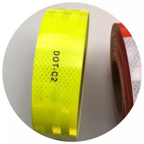 Red And White Adhesive Film Dot-c2 Reflective Tape Conspicuity Reflex ...