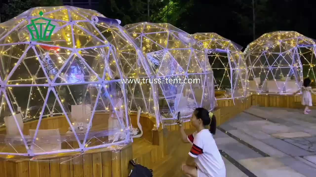 4m Igloo Geodesic Restaurant Clear Transparent Dome Tent For Dinner ...