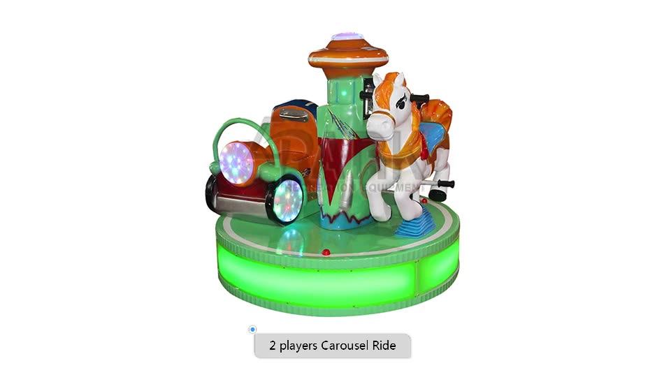 Electric Train Kids Ride Carousel Ride 2 Players Mini Train For ...