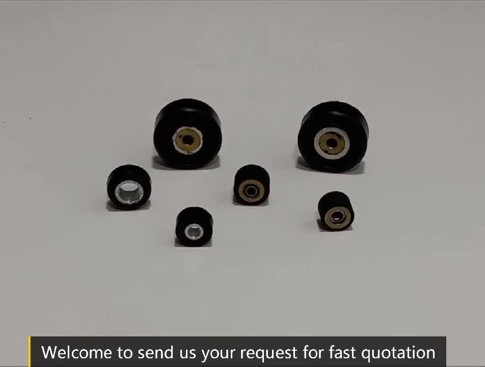 Small Rubber Wheels Rail Polyurethane Pu Wheels With Bearing - Buy Rail ...