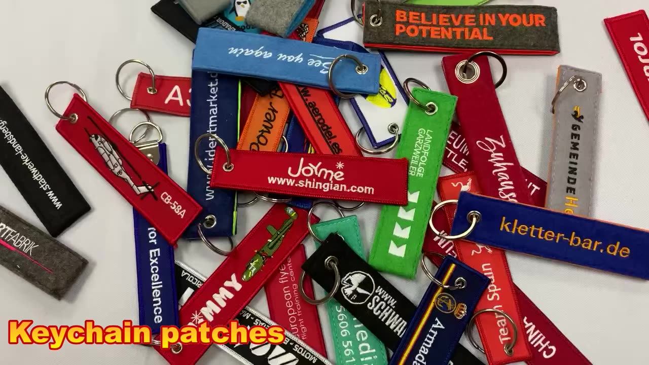 Customization Free Artwork For Machine Double Side Embroidery Key Chain ...