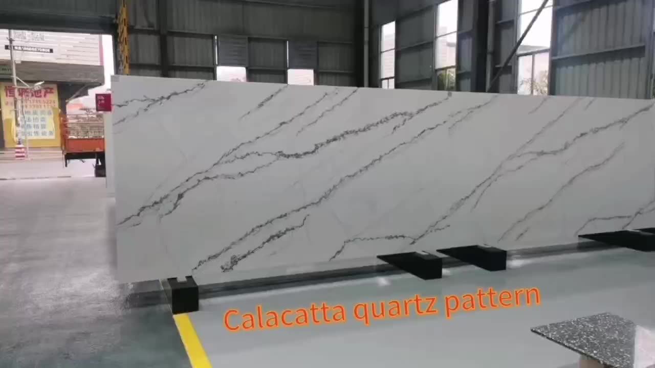 Prefabricated White Quartz Countertop Calacutta Viola Quartz Stone ...