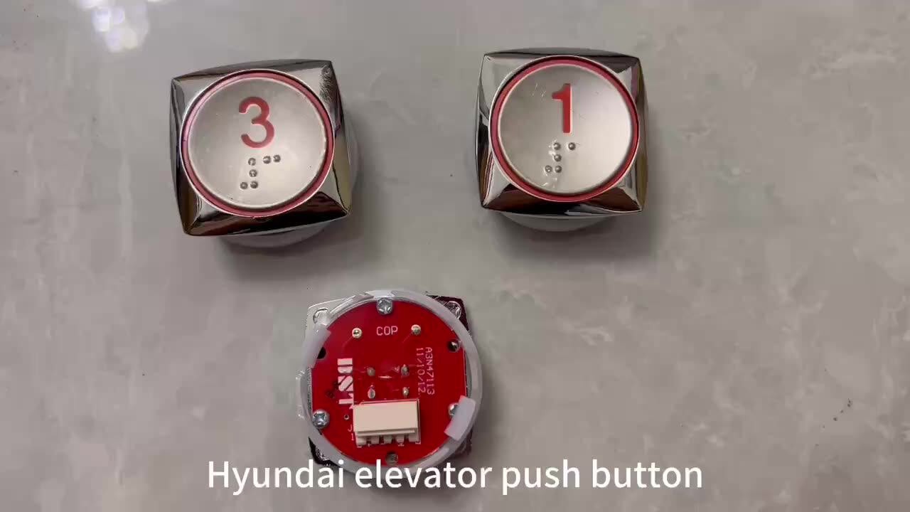Hyundai Elevator Push Button Original Bst Keypad For Cop/lop A3n47113 A4n47113 Red Light With ...