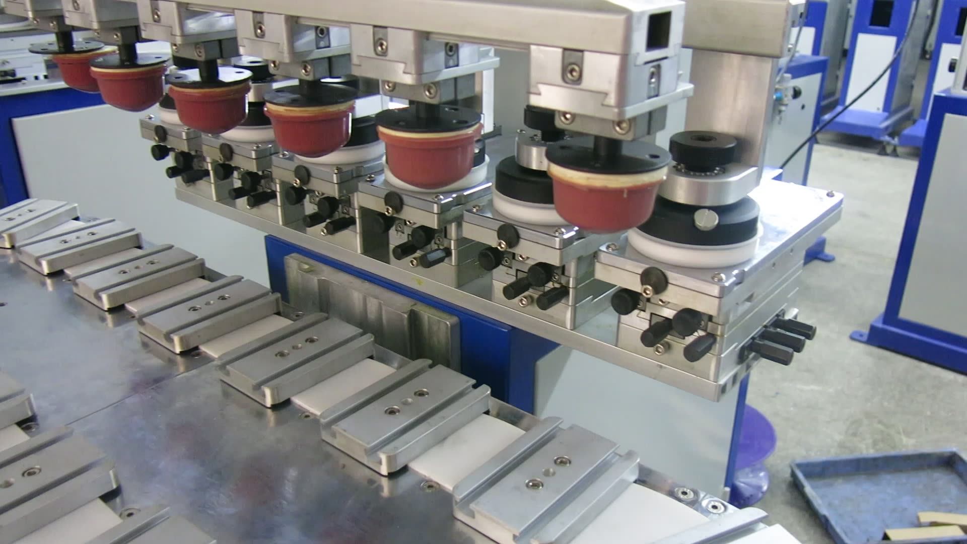 China Semi-automatic 4 Color Rotary Table Pad Printing For Stationary ...