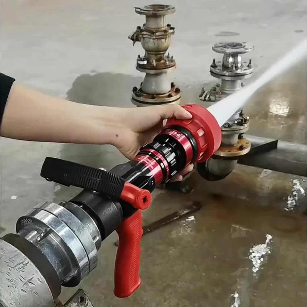 Factory Fire Fighting Hose Nozzle Pistol Grip Adjustable 150 To 500lpm ...