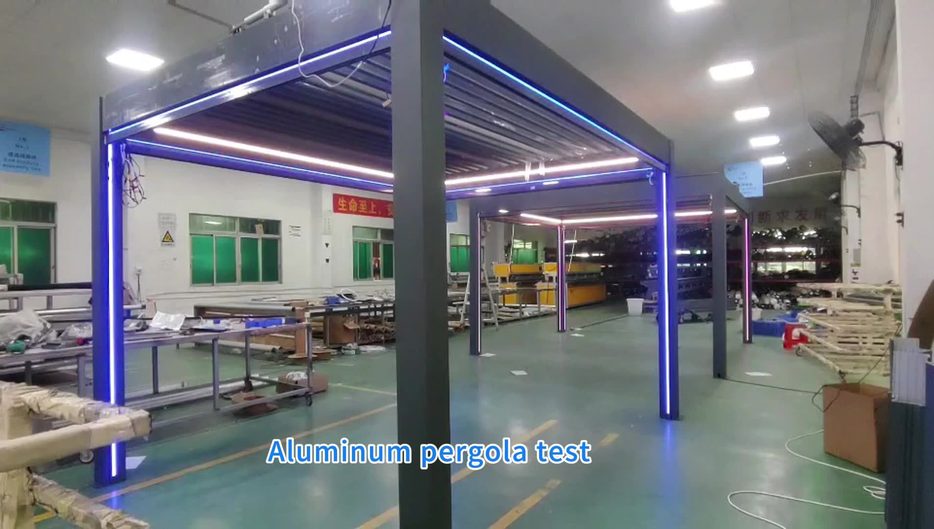 Pergola Motorized Louver Roof System Aluminum Windproof Remote Control ...