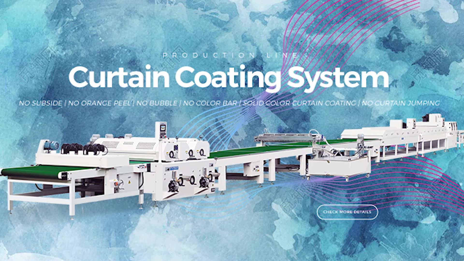 High Gloss Surface Lacquer Curtain Coater Type Machine Density Board ...