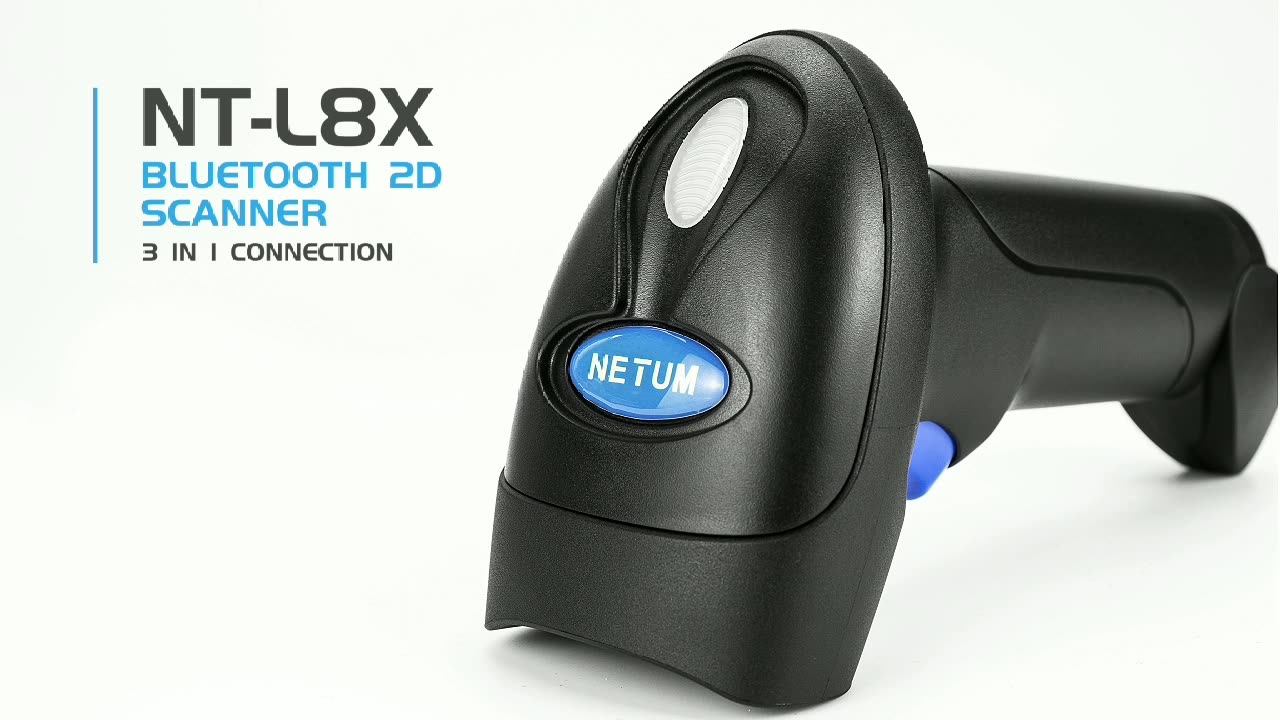 Netum L8 Wireless 2d Barcode Scanner With Stand Automatic Sensing ...
