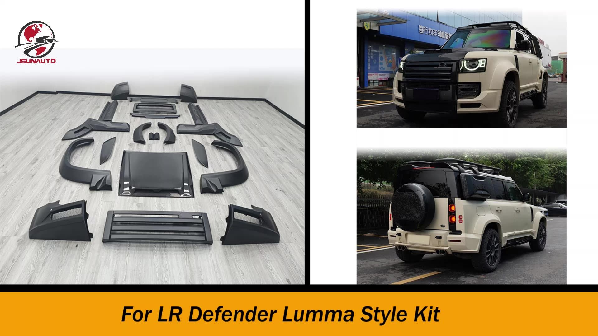 2020-2023 Defender 110 Facelift Carbon Engine Hood Wide Fender Body Kit ...