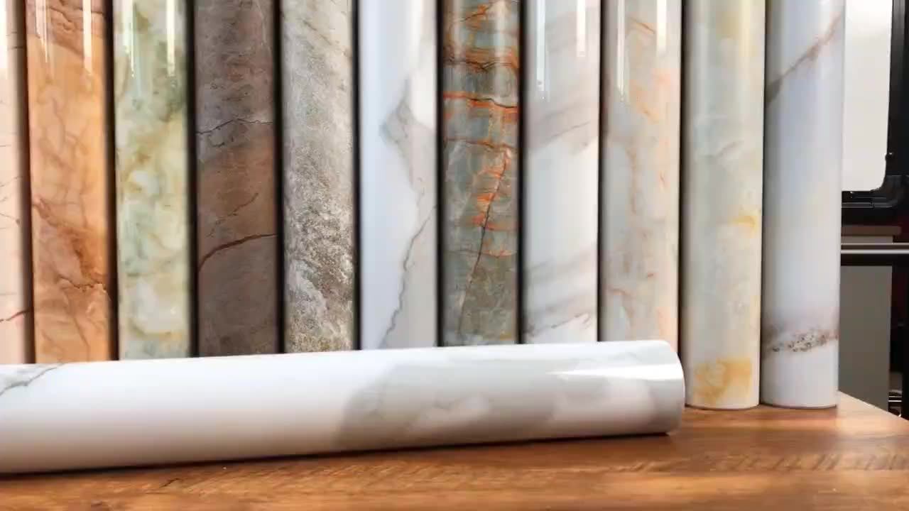 Udk White Granite Marble Stone Waterproof Wall Sticker Self Adhesive ...