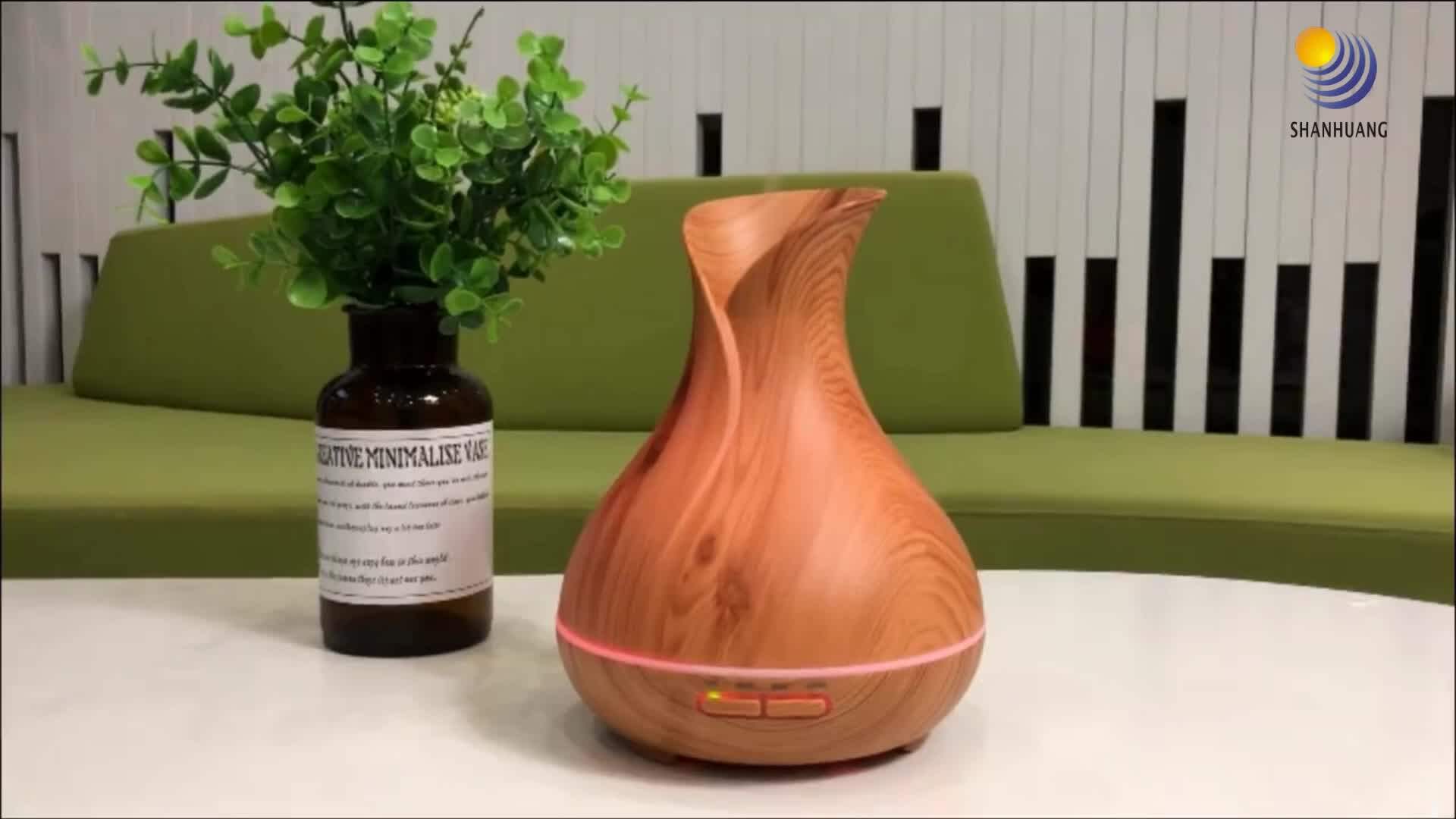 Innovative Air Humidifier 300ml Vase Wood Bsci Aromatherapy Automatic ...