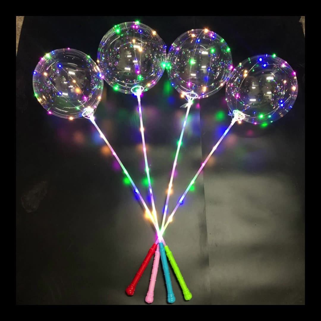 Allogogo Wholesale Transparent Led Light Up Balloon Lumineux Led Bobo ...