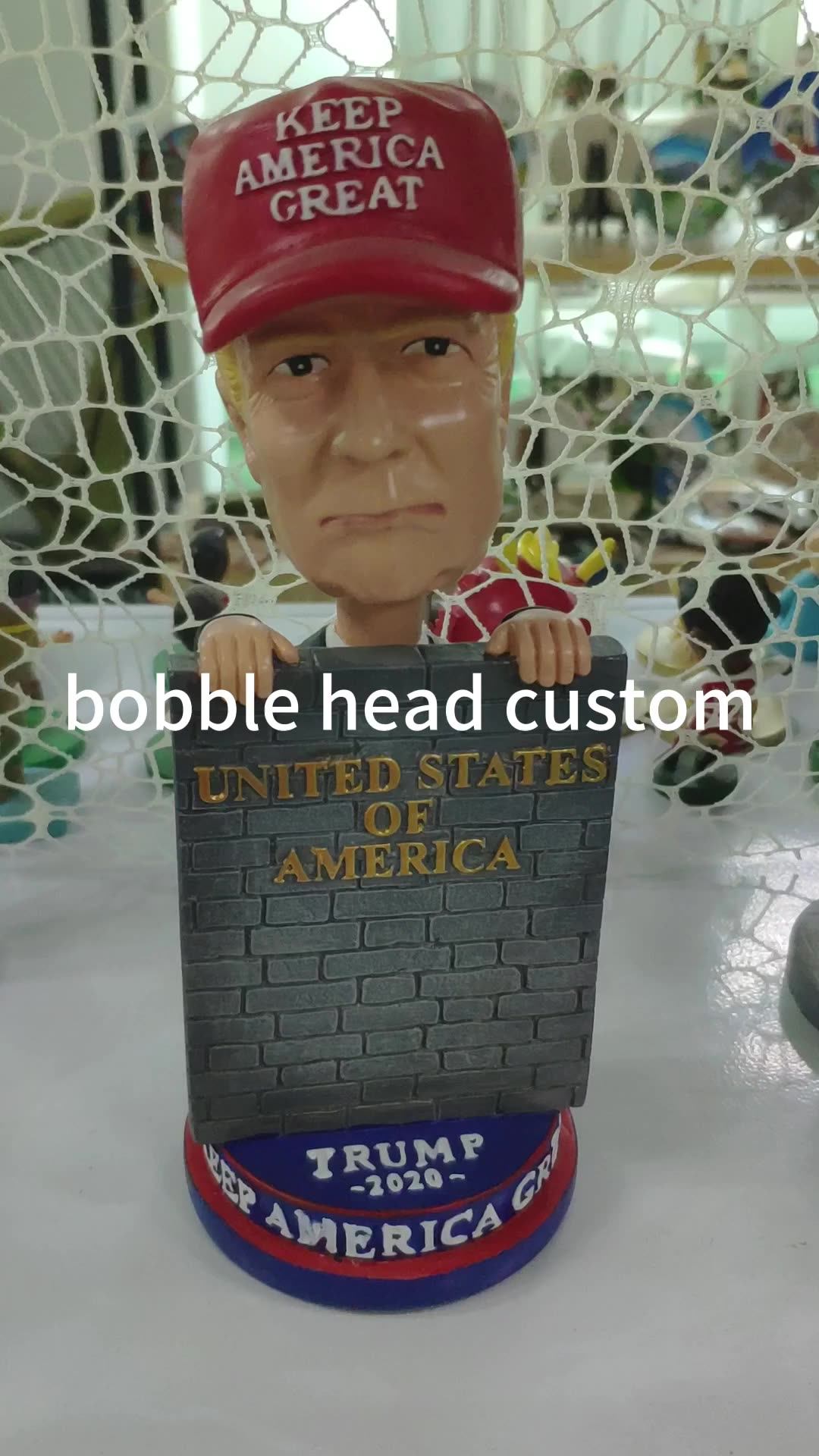 Customized Maga 2024 Talking Bobble Head Doll Famous Person Resin ...