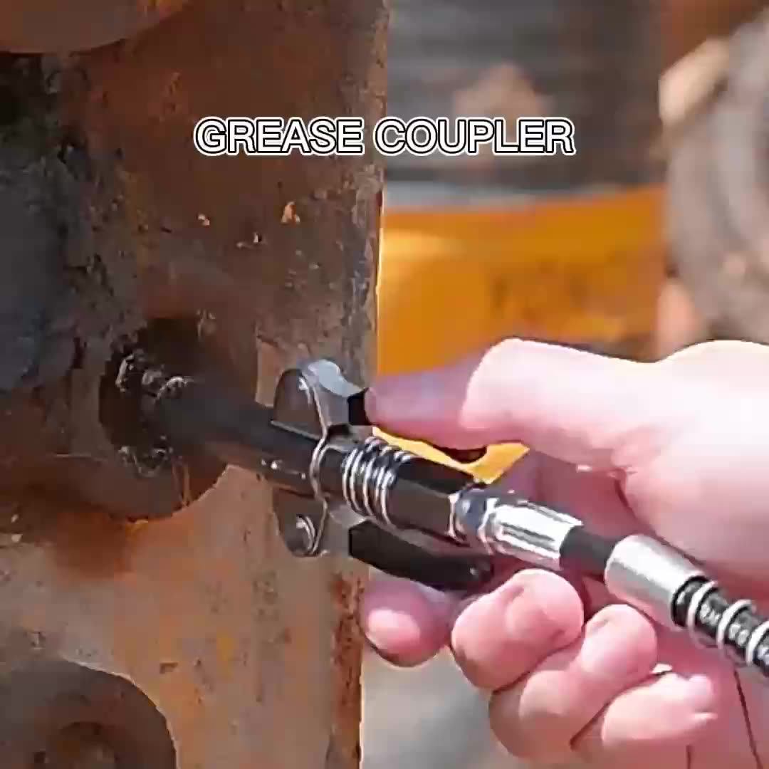 10000psi Grease Gun Coupler 1/8" Double Hand Quick Release Grease Gun ...
