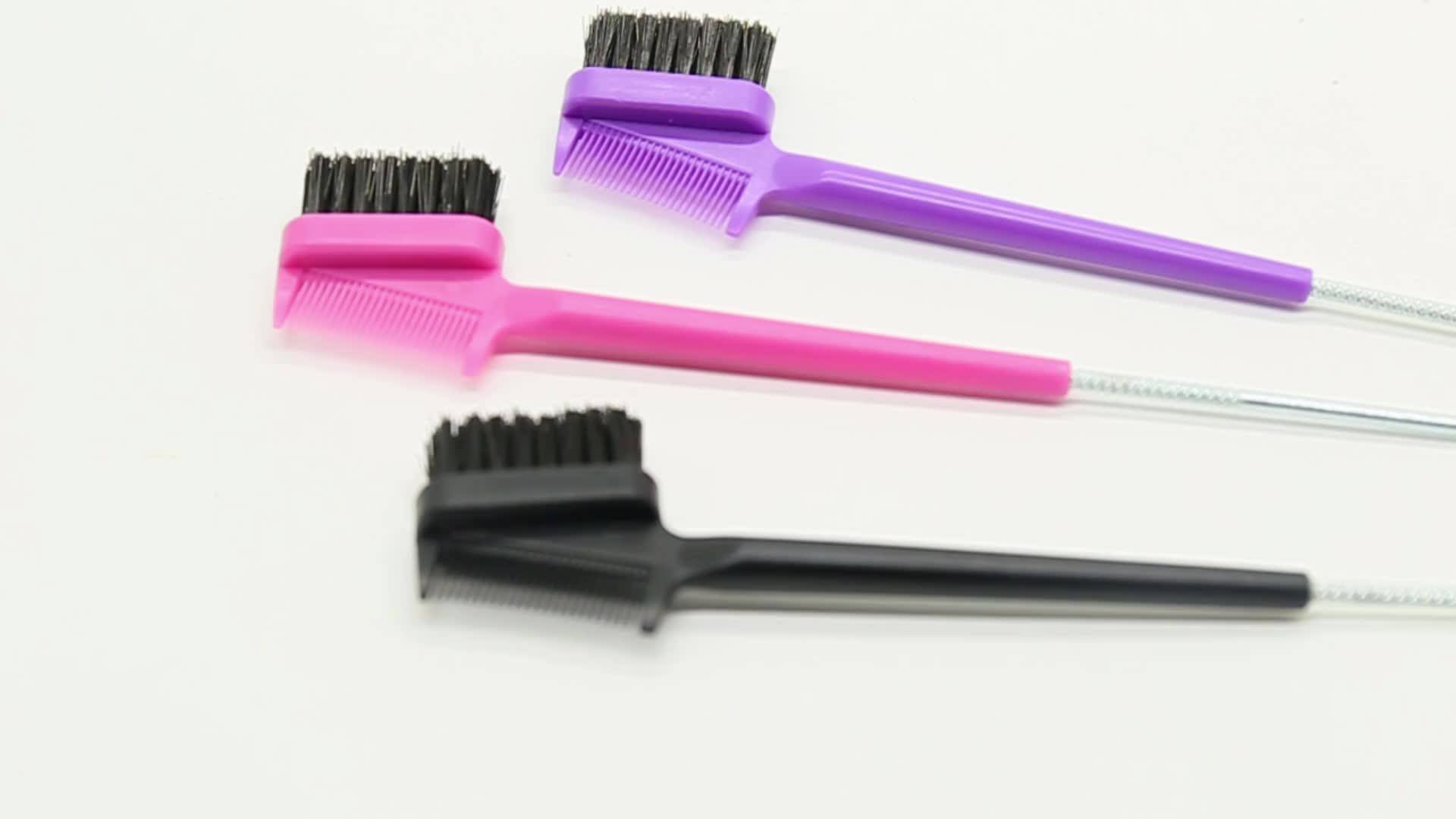 Private Label Cosmetic Hair Care 3 In One Small Mini Soft Bristle Rat ...
