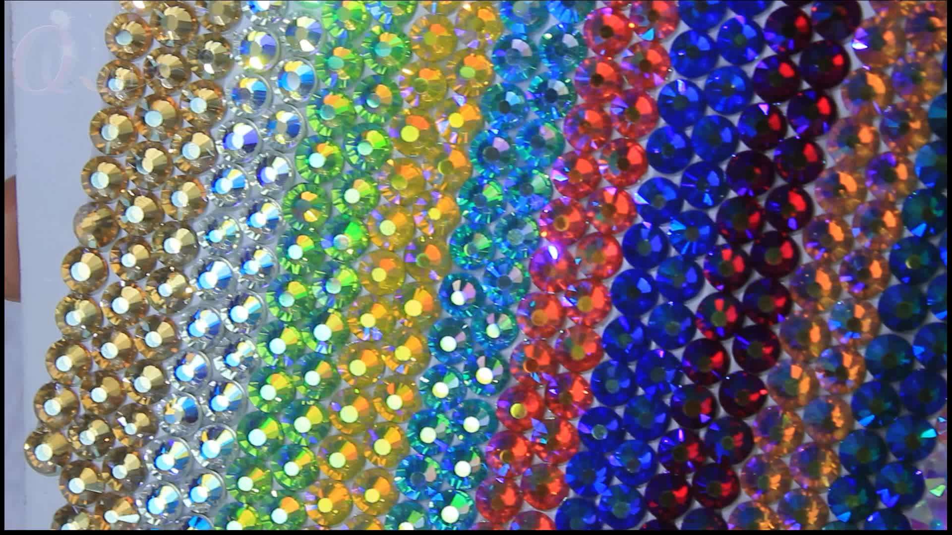 Горячие стразы QIAO разноцветные стеклянные SS6-SS30 1200 шт | AliExpress