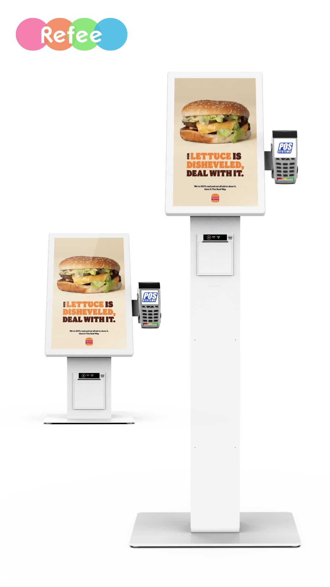 21.5in Point Of Sale System Advertising Order Touch Screen Self Serving ...