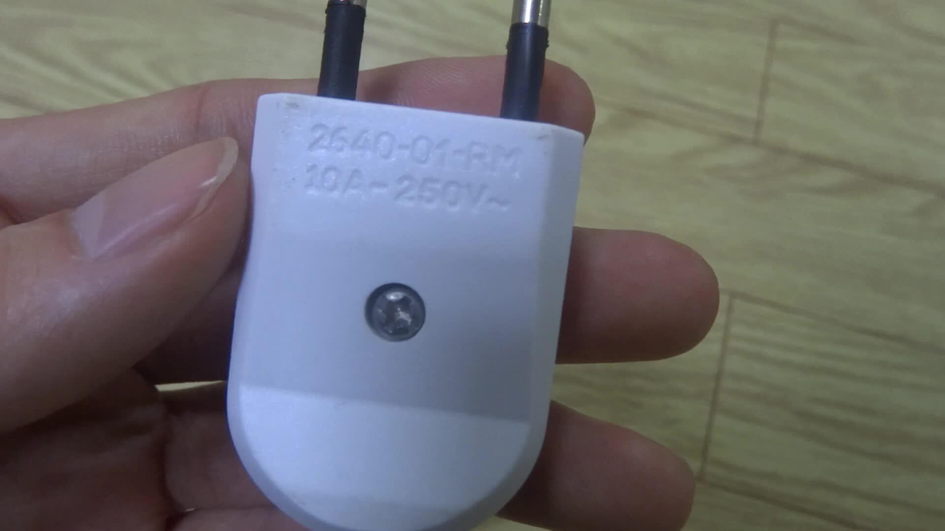 10a 4.0mm 2 Round Pin Eu Euro European Italy Power Cord Plug Rewireable ...