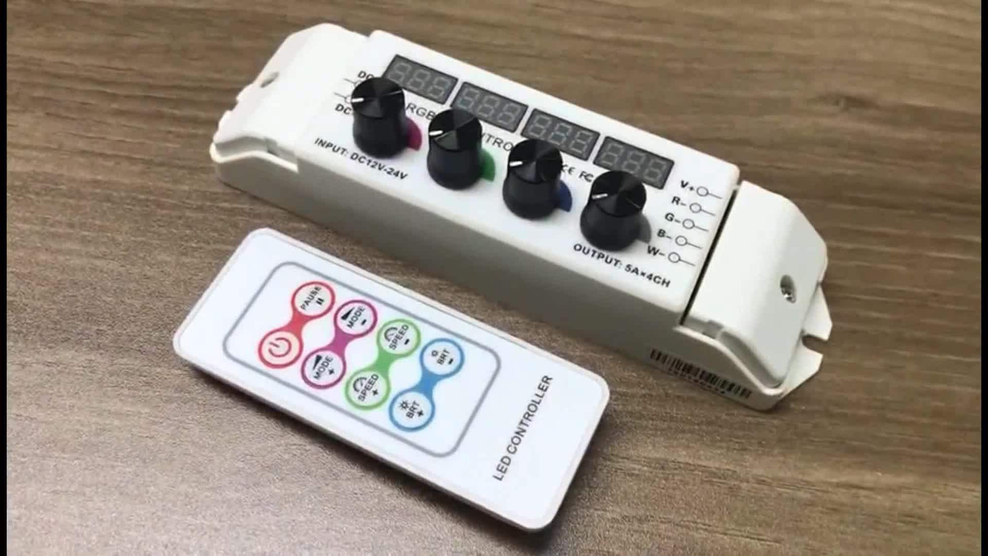 Rgbw Dial Controller Rgb+white Led Rotary Knob Control Rf Wireless Rgb ...