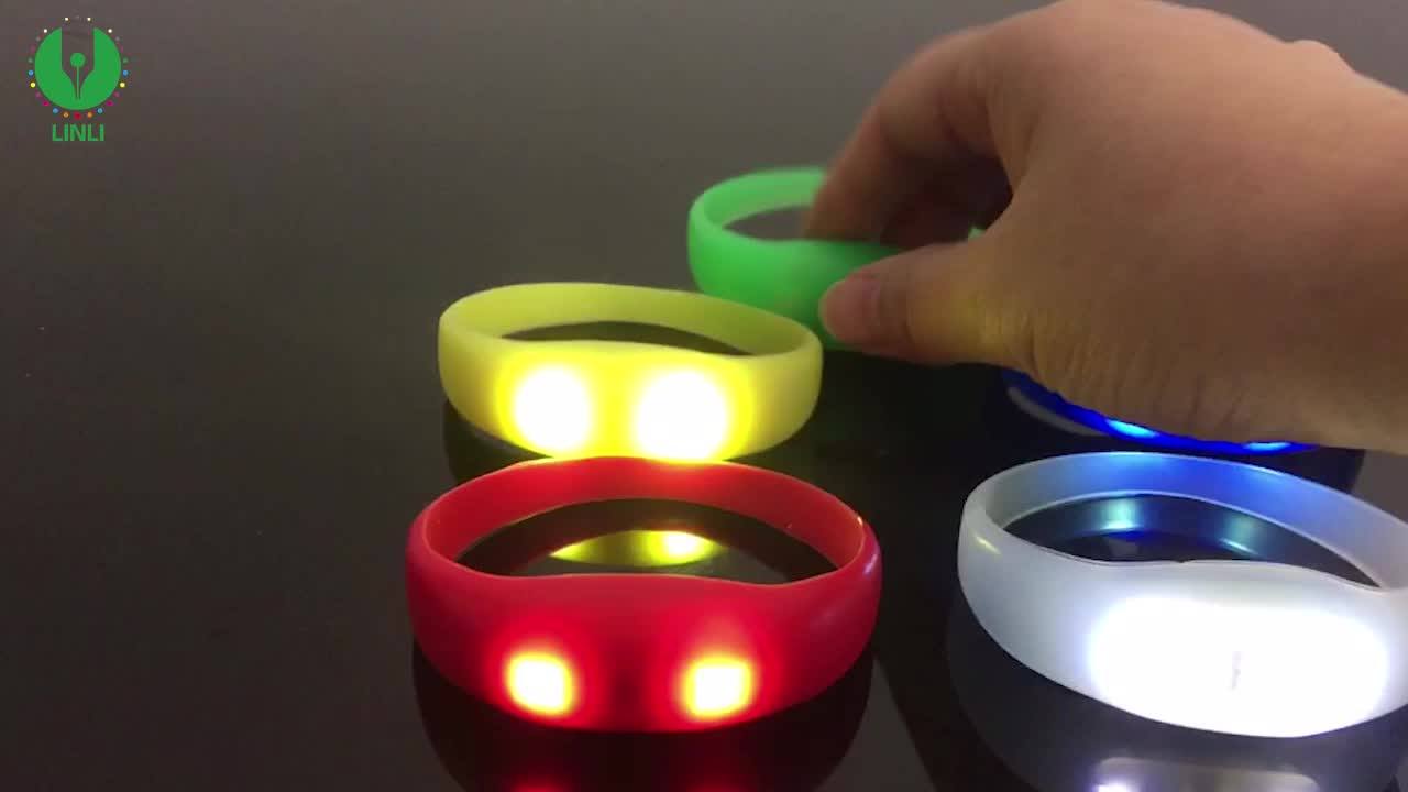 Logo Customized Silicone Flashing Wristband Motion Activated Led ...