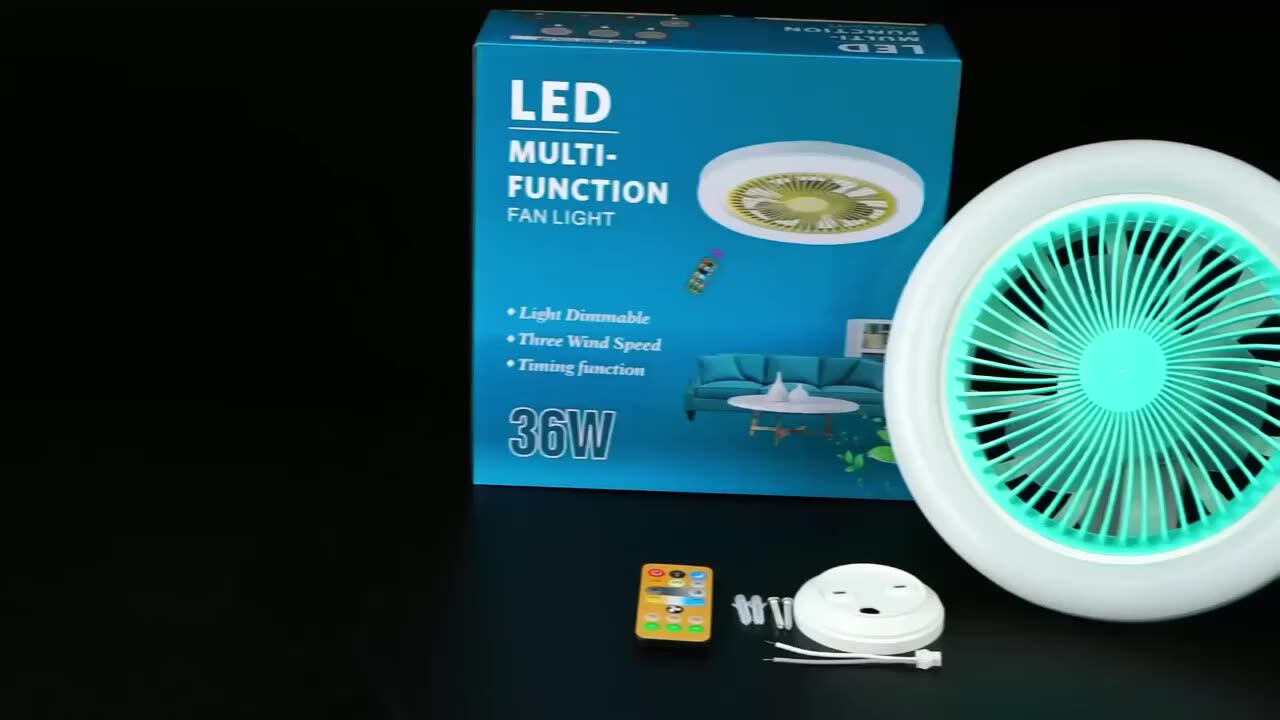 2024 Foco Ventilador Led Ceiling Fans 30w 26cm Diameter Blades 5 Body ...