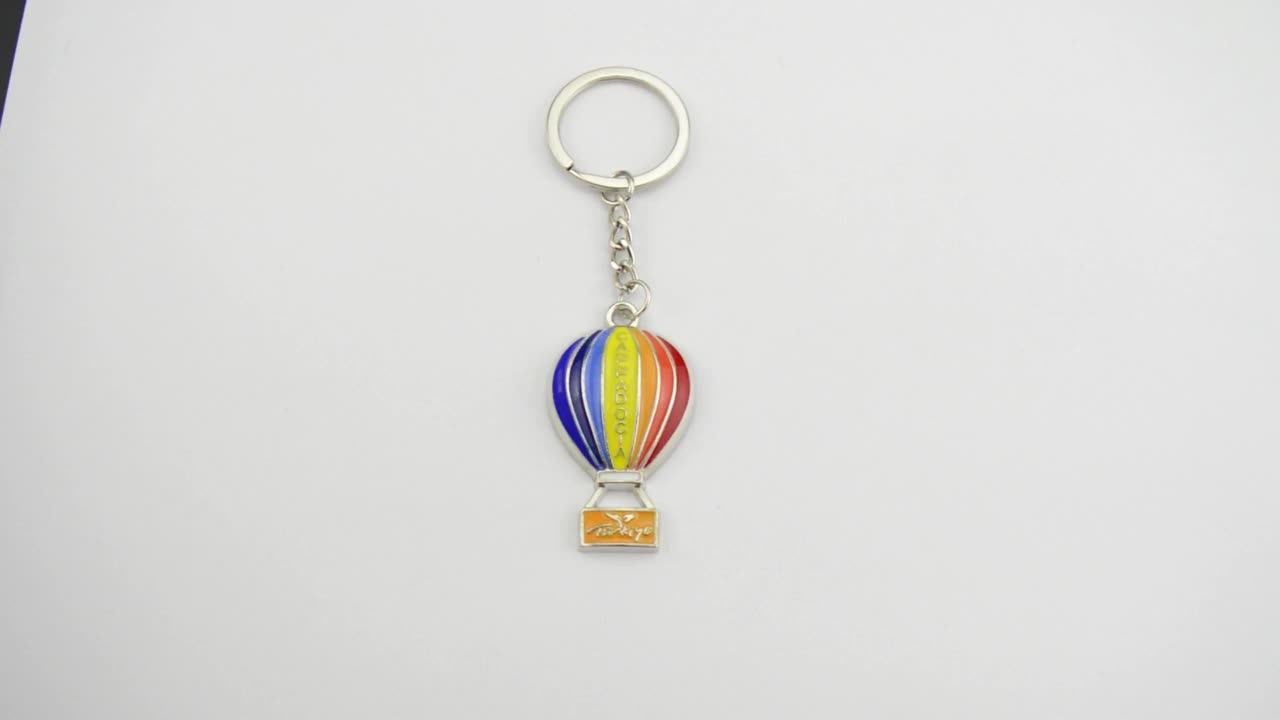 Custom Hot Air Balloon Keychain Turkey Souvenir Metal Keyring - Buy Hot ...