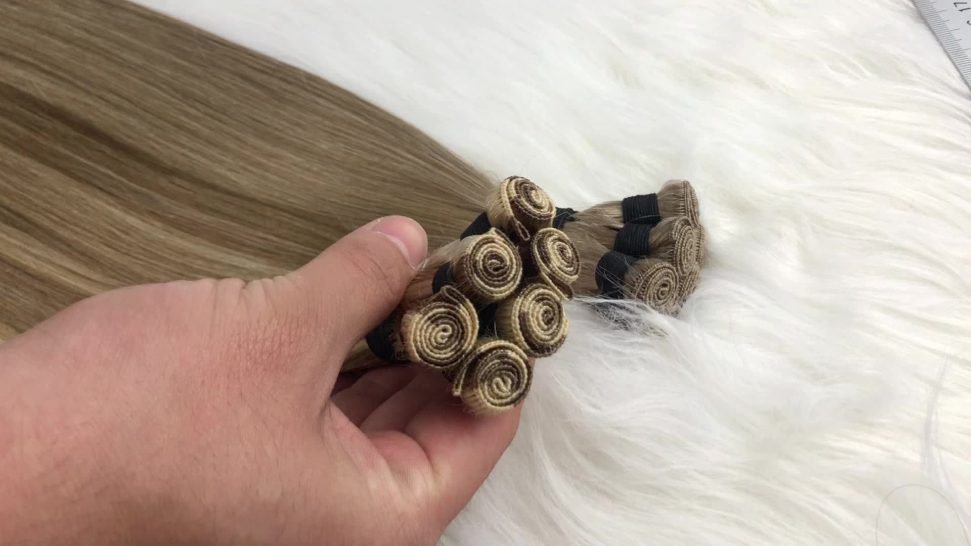 Wholesale Natural Virgin Hand Tied Weft Human Hair Extensions Russian ...