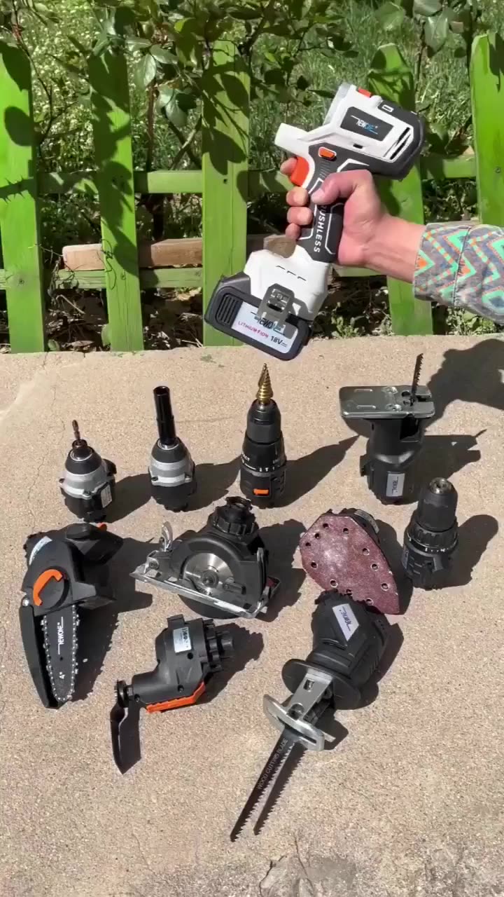 Professional 20v Multi Function Cordless Power Tool Combination Kit 12
