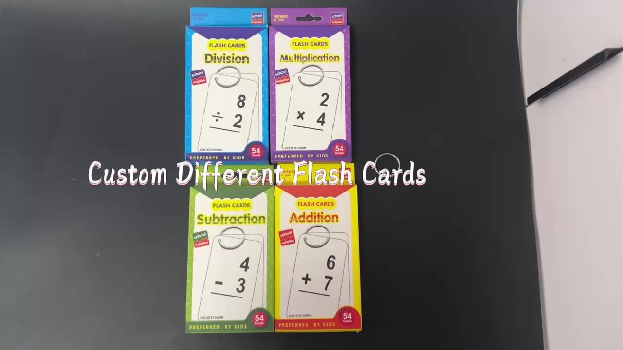 Addition/subtraction/division & Multiplication Flash Cards Kids ...