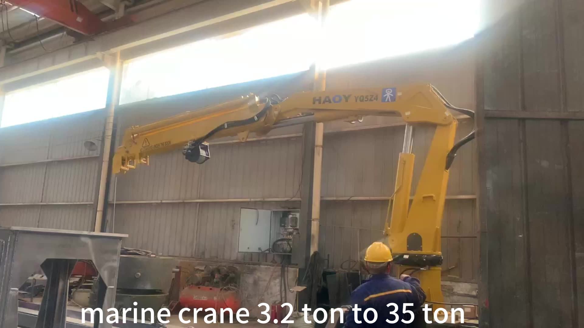 8 Ton Folding Boom Marine Deck Crane Ship Port Harbor Use Offshore ...