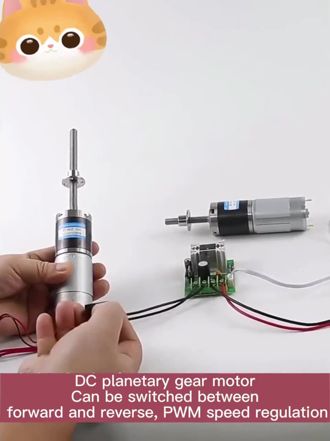 12v 24v Dc Planetary Gear Motor With Bracket M8 Threaded Screw Rod ...