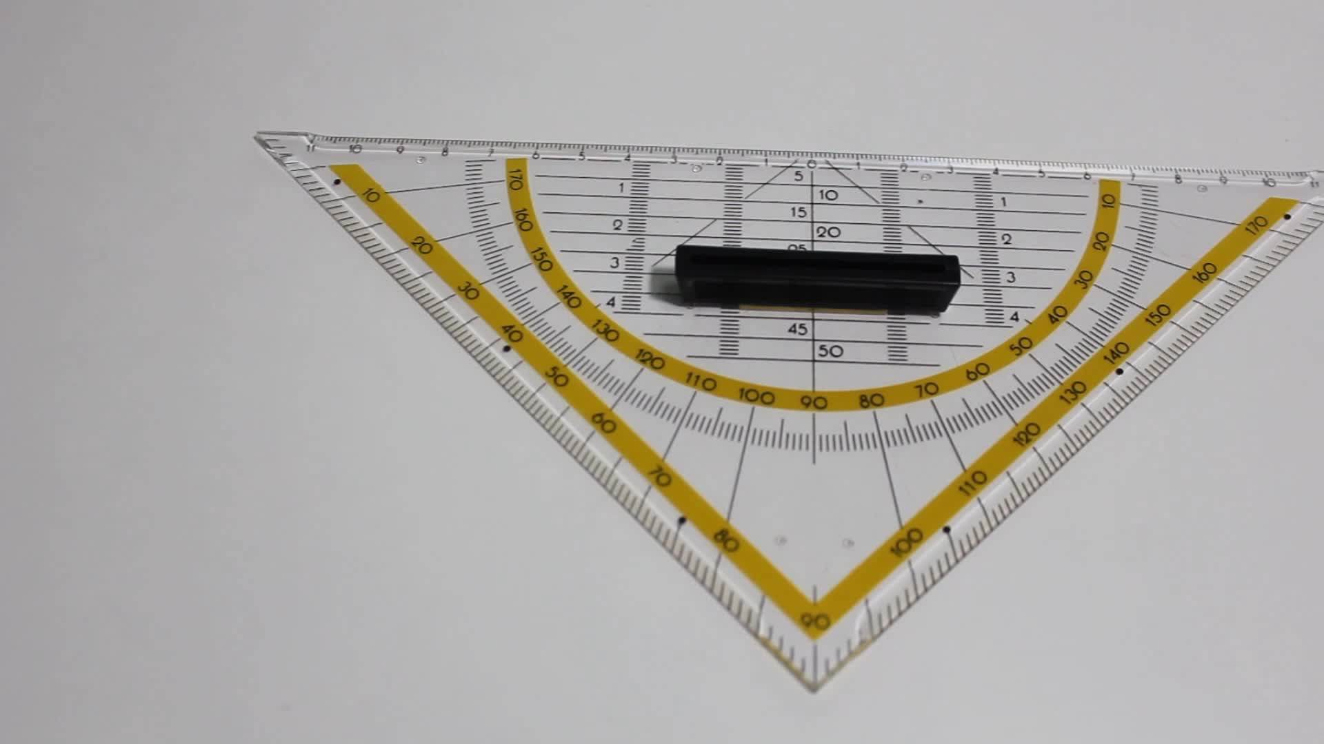 Plastic Triangle 45degree 14cm Set Square With Protractor - Buy Set ...