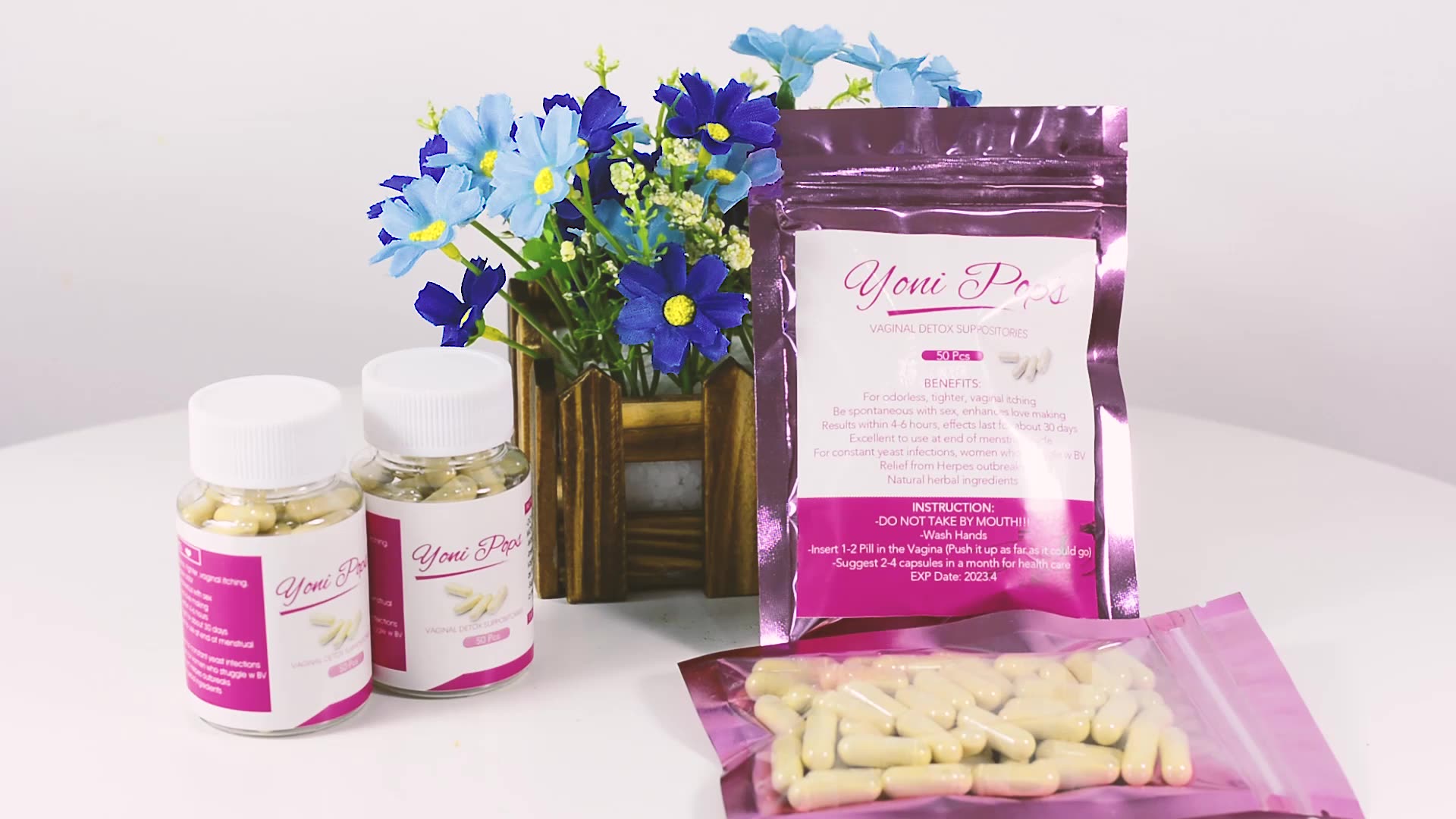 Vaginal Detox Suppositories Yoni Pops Vagina Cleaning Boric Acid